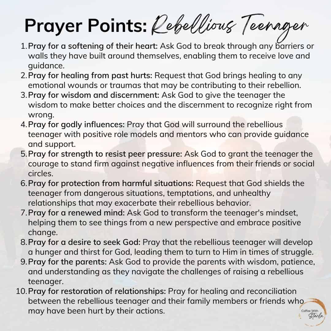 Unlocking Miracles: Prayers for Rebellious Teenager - Coffee With Starla