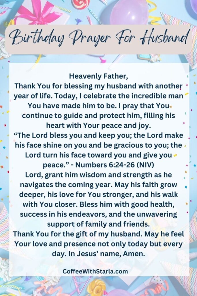 50 + Birthday Prayers For Husband Plus Scripture - Coffee With Starla